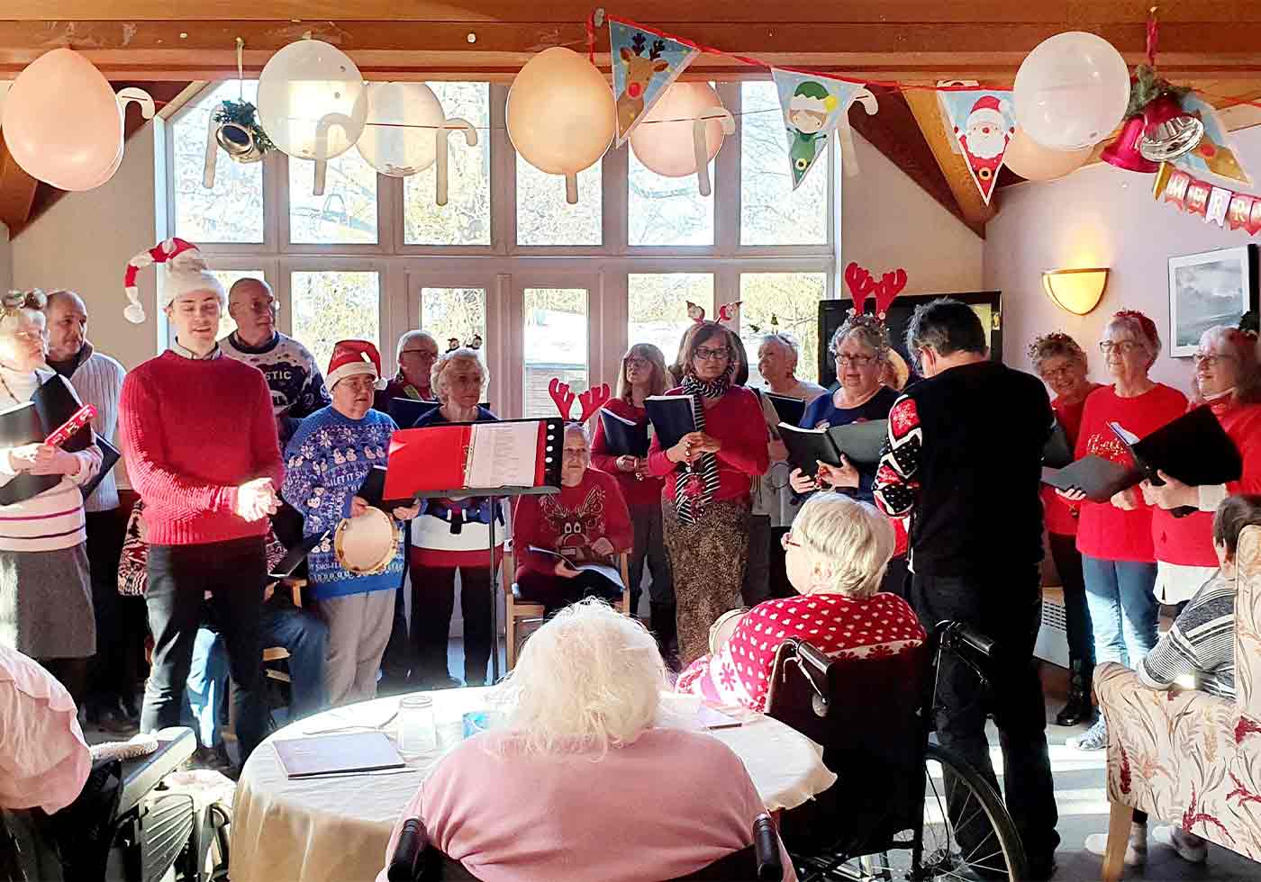 2022 Carol Singers at Halvergate House - East Anglia Care Homes